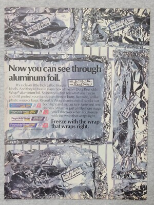 1986 Magazine Advertisement Page Reynolds Wrap Aluminum Foil Vintage ...
