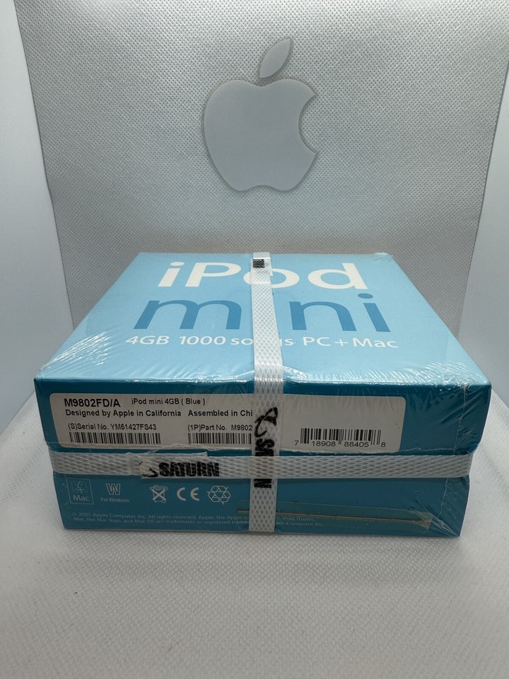 Apple Ipod Mini 2. Generation 4GB Blue Sealed New Collector Mp3 Player ...