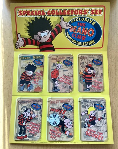 THE BEANO CLUB 6 PHONECARD COLLECTION - SPECIAL COLLECTOR’S SET | eBay UK