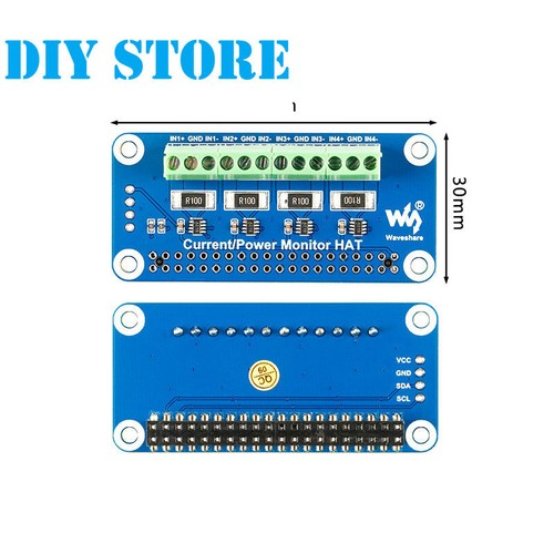 Raspberry Pi 4 Channel ADC Monitor I2C SMBus Interface Current Voltage ...