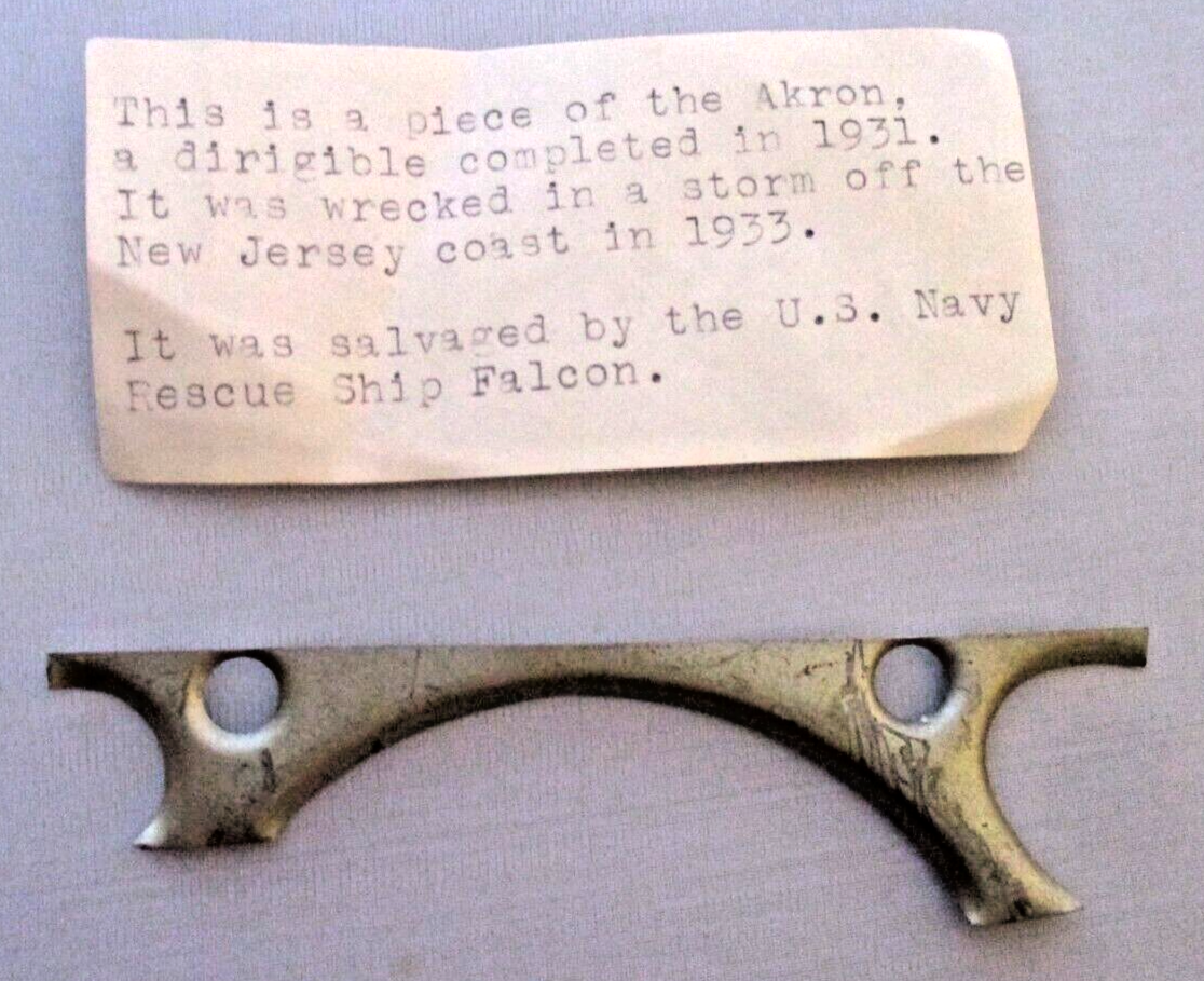 Piece of Metal Frame of ZRS-4 USS Akron Navy Dirigible Wrecked off NJ ...