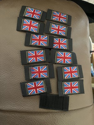 Small Hook And Loop Union Flags Army Airsoft 1pc | eBay