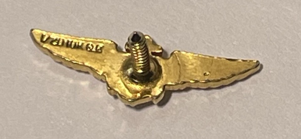 Vintage US Navy Pilot Aviator Wings Lapel Pin with ONE SINGLE POST no ...