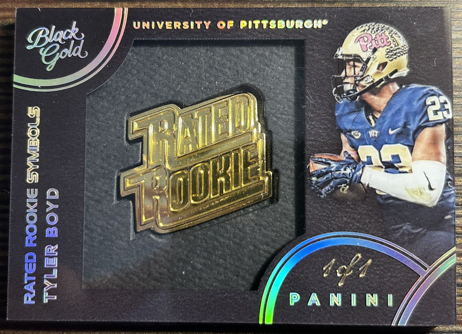 2016 Panini Black Gold Collegiate Rated Symbol Relics 1/1 Tyler Boyd ...
