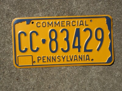 1968 Pennsylvania Truck License Plate CC83429 Penna PA Ford Chevrolet ...