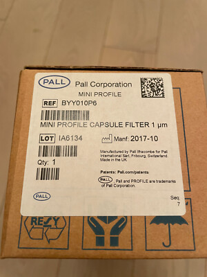 New Pall BYY010P6 Filter Capsule mini profile Ink jet 1um | eBay