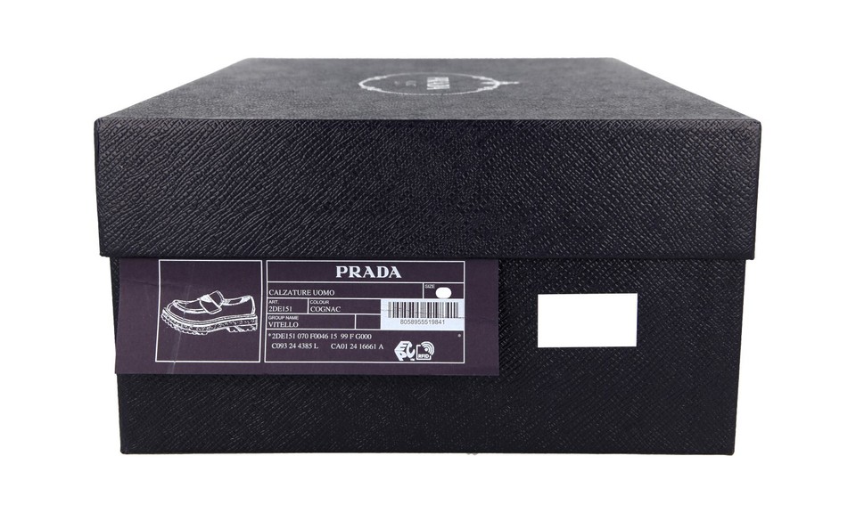 PRADA Leather Chocolate Loafer Shoes - 2DE151 - Brown - St Moritz Sole ...