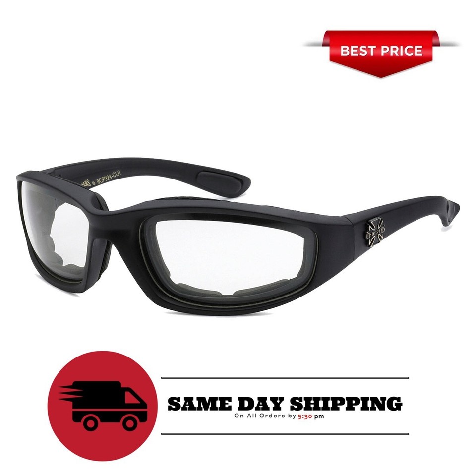 1/3 Pair Motorcycle Sports Biker Riding Glasses Padded Wind Resistant ...