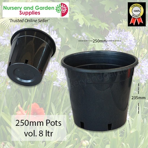 250mm Plant Pot - Pack of 108 - Plastic Growers Pot (10") - Garden ...