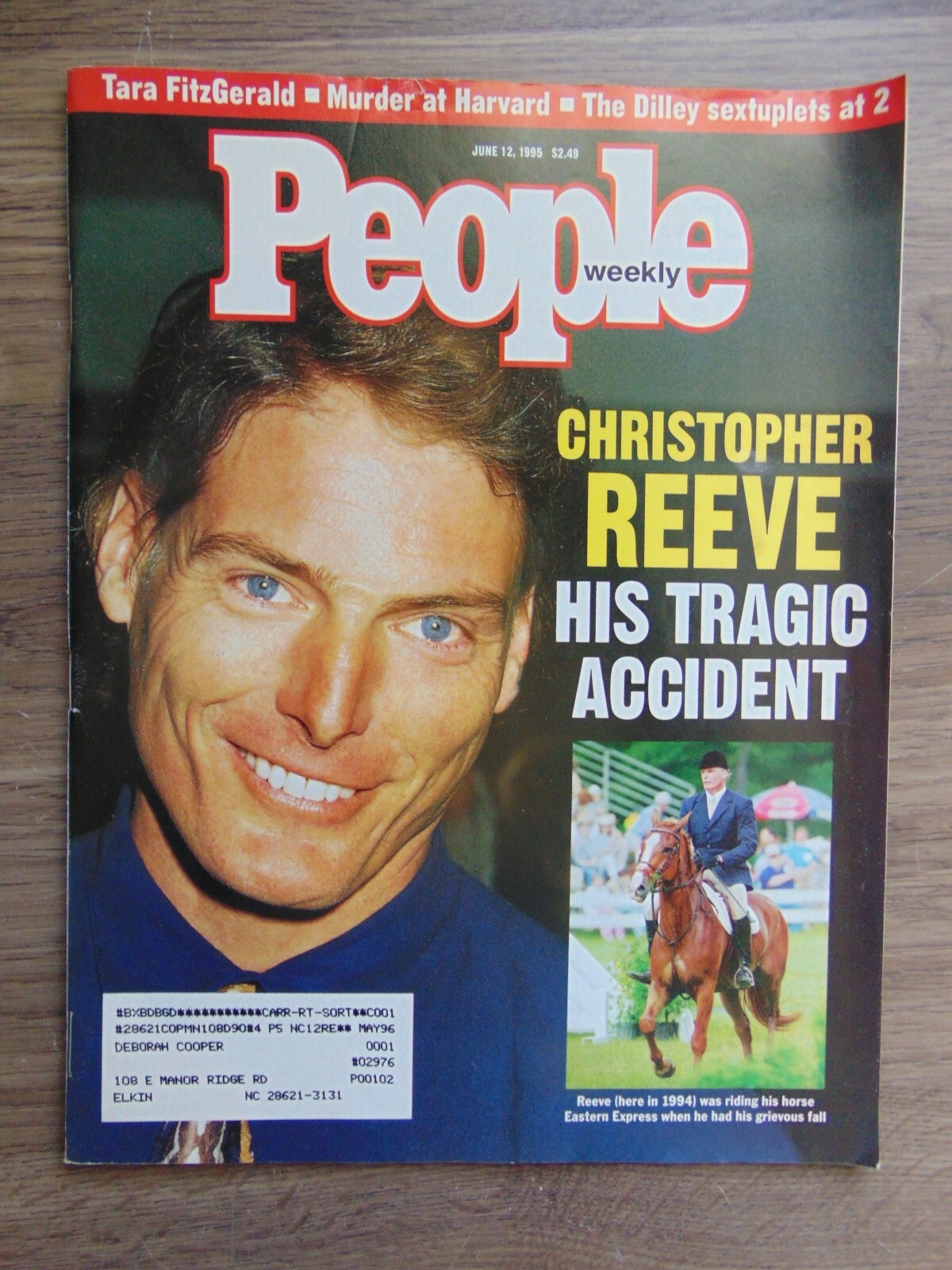 Vintage People Magazine June 12, 1995 Christopher Reeve His Tragic ...
