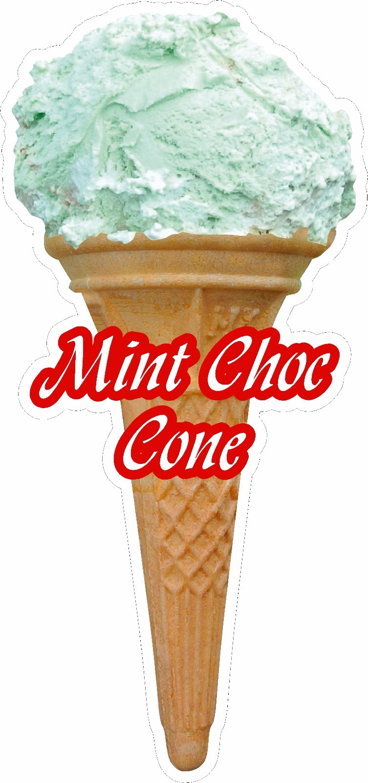 SOFT SCOOP MINT CHOC ICE CREAM CONE STICKER LARGE | eBay UK