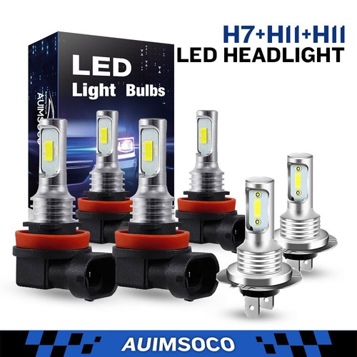 For Ford Fusion 2006-2016 - 6x LED Headlights Hi/Low Beam Fog Light ...