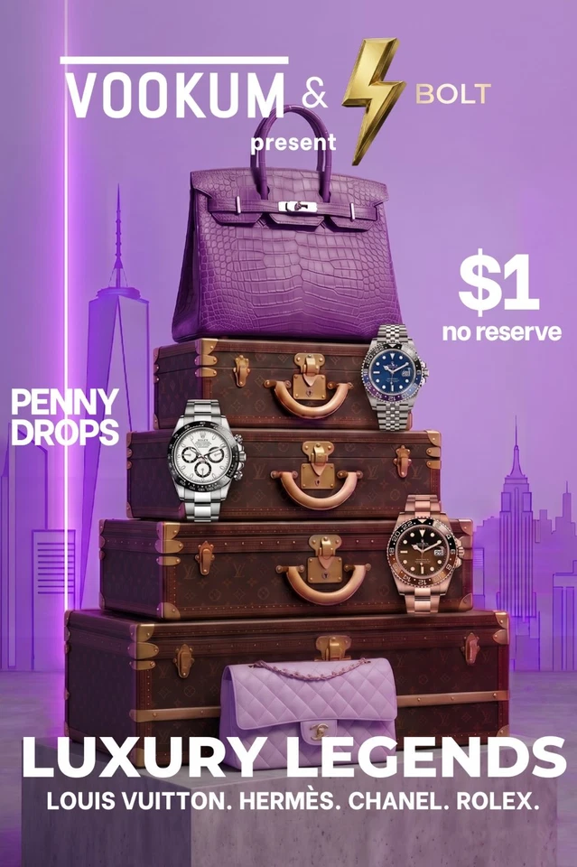 VOOKUM Live Auction - Luxury Watches at $1 - Rolex, Omega, Tudor - 1M ...