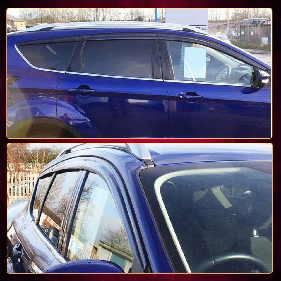 6PCS Window Visor Wind Deflector Set Front & Rear for Ford Kuga Mk2 ...