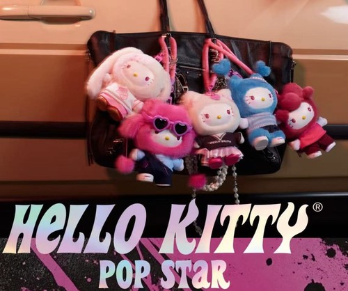 MINISO HELLO KITTY POP STAR PLUSH PENDANT TOY CONFIRMED BLIND BOX ...