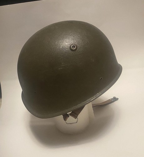 Swiss Army BT74 55-56 Steel Helmet Militaria Switzerland with leather ...