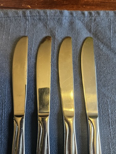 Set Of 4 Farberware Trieste Stainless Steel Twist Handle Dinner Knives ...