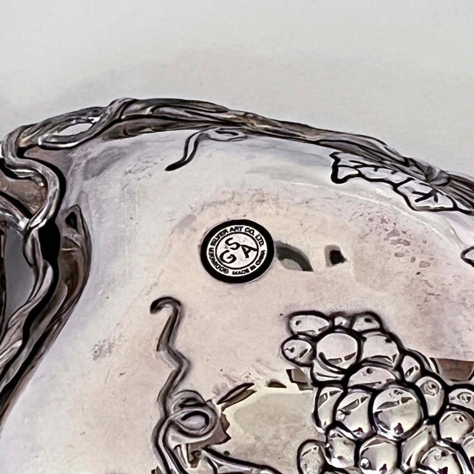 Godinger Silver Art Double Heart & Grape Embellished Silver Plated ...