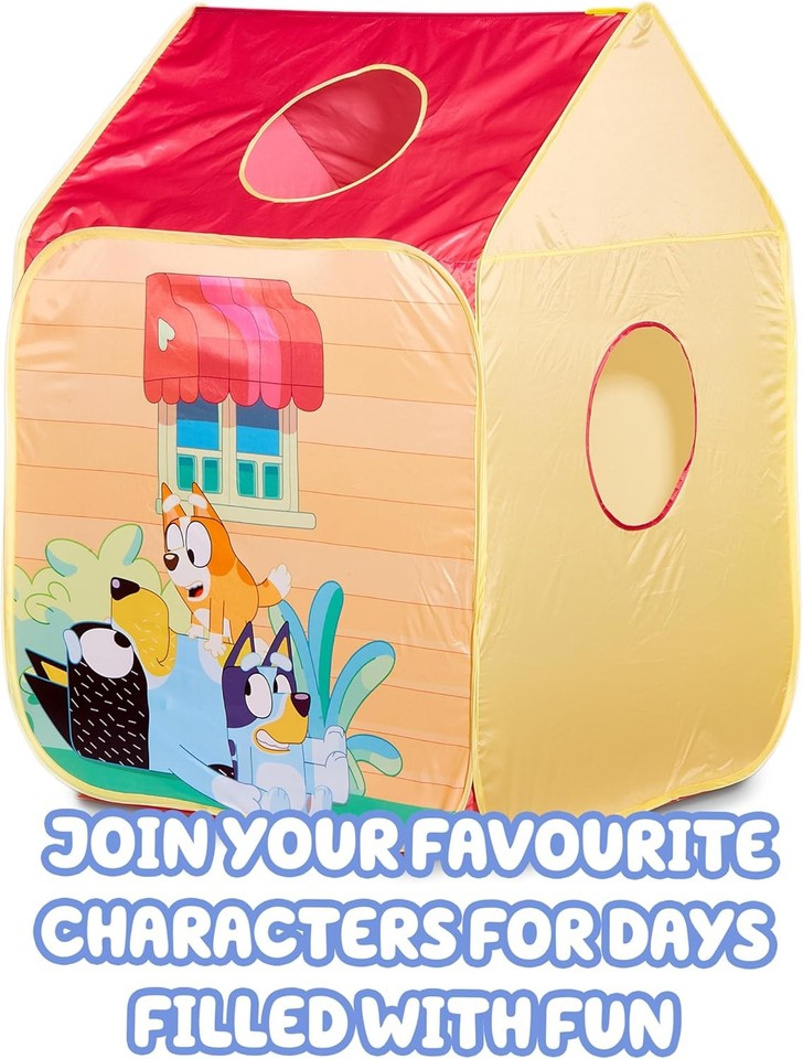 Pop N Fun Bluey Pop-Up Tent, Multicolor Easy Storage Up Play Tent with ...