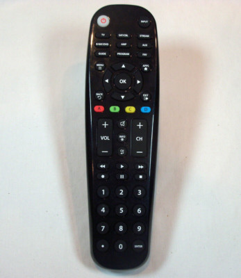 Blackweb 6 Device Universal Remote Control Black TV DVD DVRs Backlit ...
