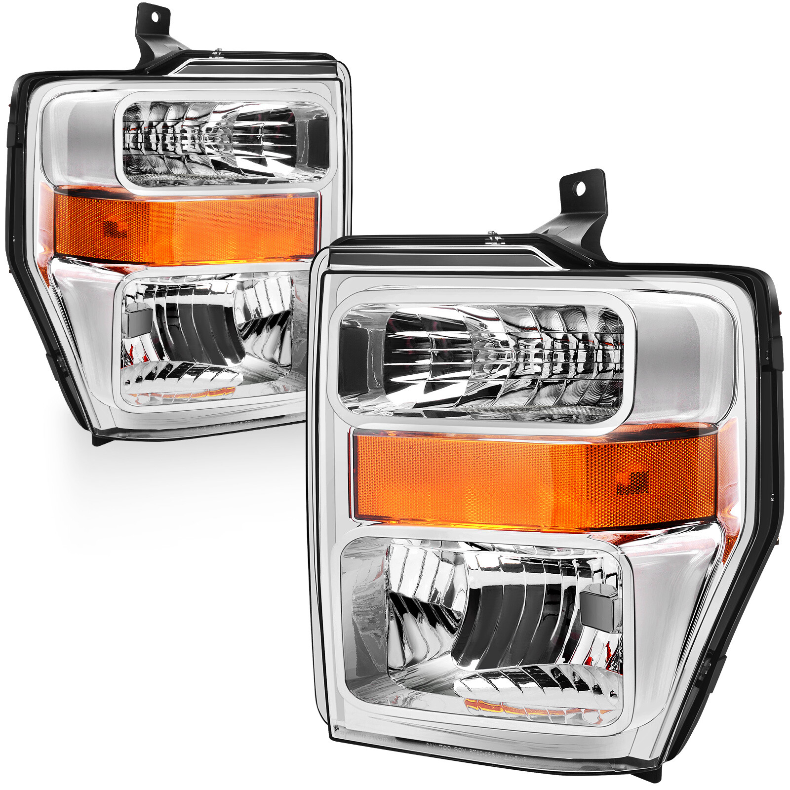 Fits For 2008-2010 Ford F250 F350 F450 Super Duty Pickup Headlights ...