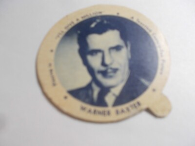 Warner Baxter "I'll Give a Million" Hoodsie Ice Cream Dixie Lid 2" Very ...