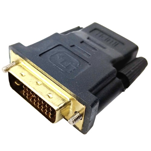 DVI-D 24+1 Male to HDMI Female Adapter GPU Computer Monitor Dual Way ...