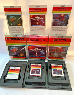 Lot of 3 Atari 2600 Games by IMAGIC Atlantis Cosmic Ark Star Box ...