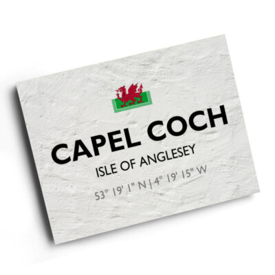 A3 PRINT - Capel Coch, Isle of Anglesey, Wales - Lat/Long SH4582 | eBay UK