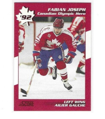 1992-93 Score Hockey "Canadian Olympians" Fabian Joseph card #8 | eBay