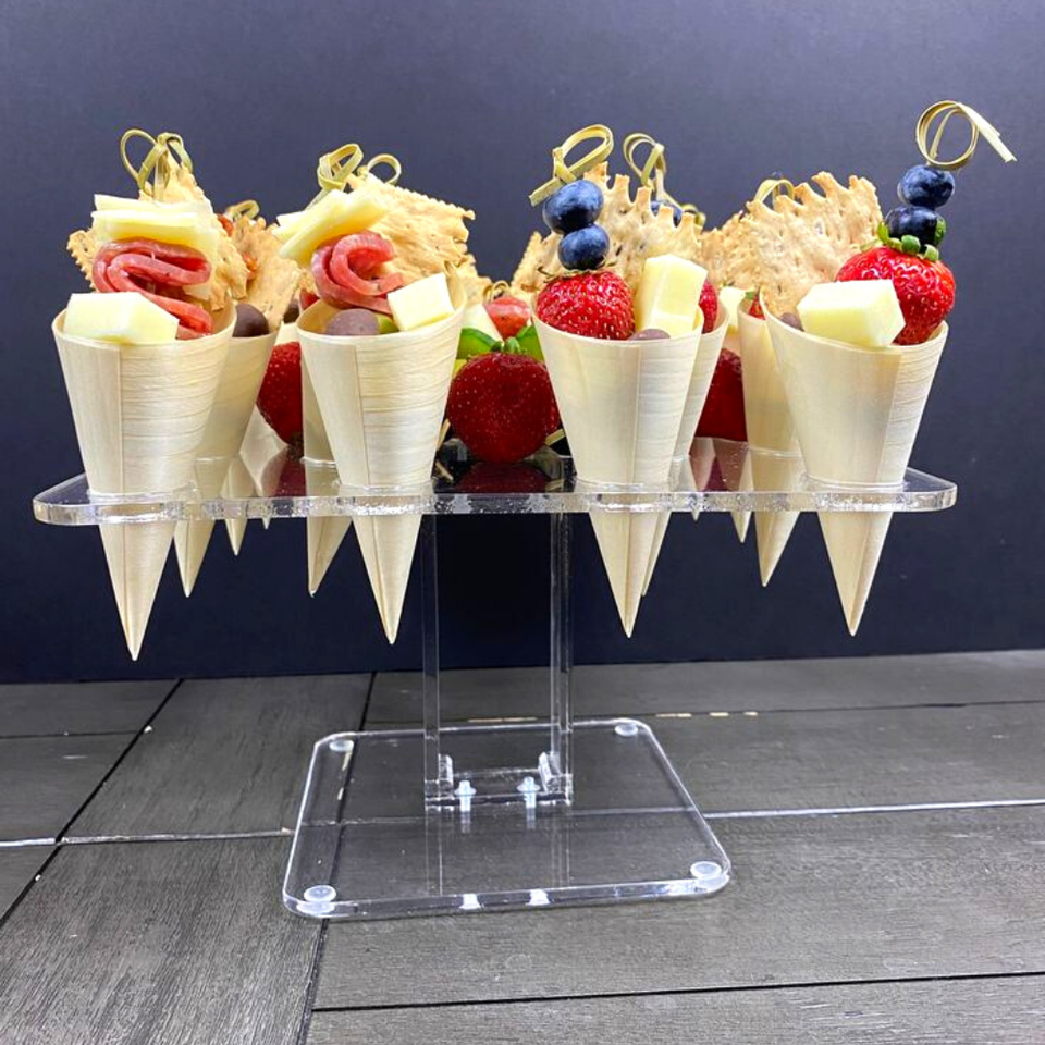 Mini Grazing Cones Skewers Charcuterie Platter Appetizer Wall Food Bar ...