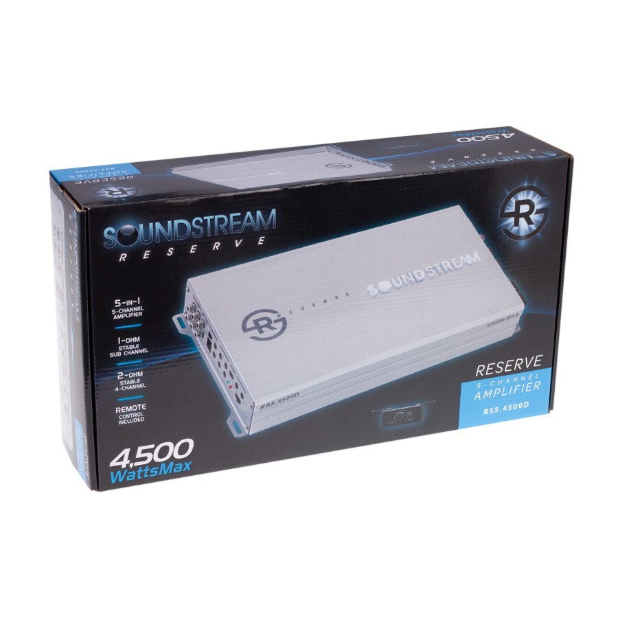 SOUNDSTREAM RS5.4500D 4500 Watt 5-Channel Car Stereo Amp Speaker Sub ...
