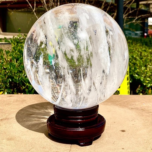 18.19LB Clear melting Quartz sphere Quartz White Crystal ball Healing ...