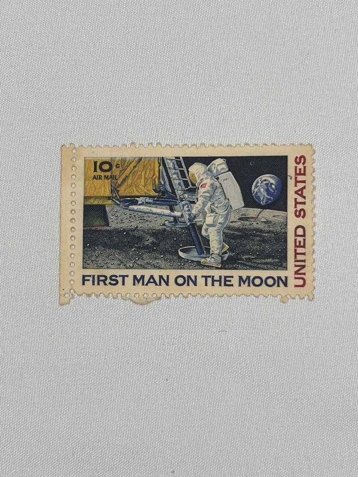 1969 Unused 10c Air Mail U.S. Postage Stamp- First Man on the Moon ...