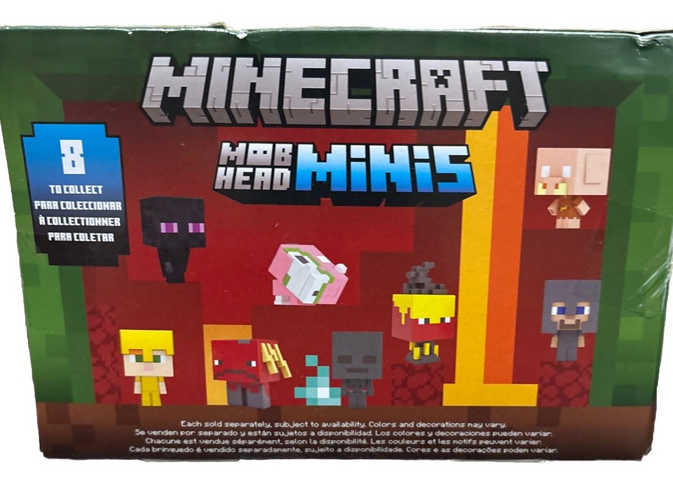 Mattel Minecraft Mob Head Minis Figures full Box 12 Pcs. Nether ...