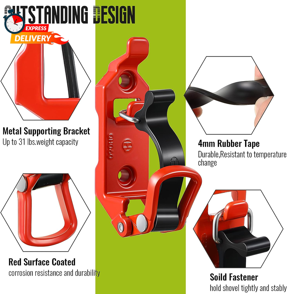 4 Pcs Shovel Holder for Truck, Heavy Duty Shovel Mounts for Roof Rack ...