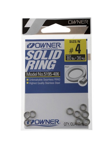 Owner P14 Solid Rings #4 80lb Qty 9 | eBay