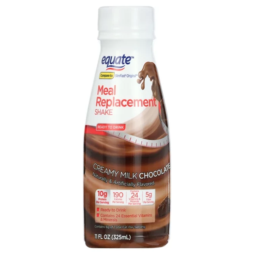 Equate Meal Replacement Shake, Creamy Milk Chocolate, 11 fl oz, 6 Ct ...