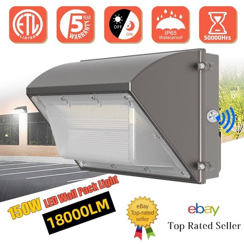 150W LED Wall Pack Lights, LED Wall Pack with Dusk to Dawn Photocell ...