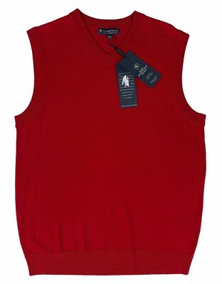 HART SCHAFFNER MARX Red Merino Wool Sweater Vest, Red,L | eBay