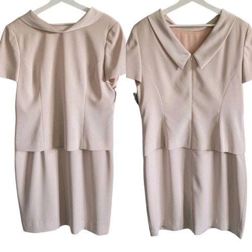 Vintage Talbots 16 Petite Roll Neck V Back Dress 50s Inspired One Piece ...