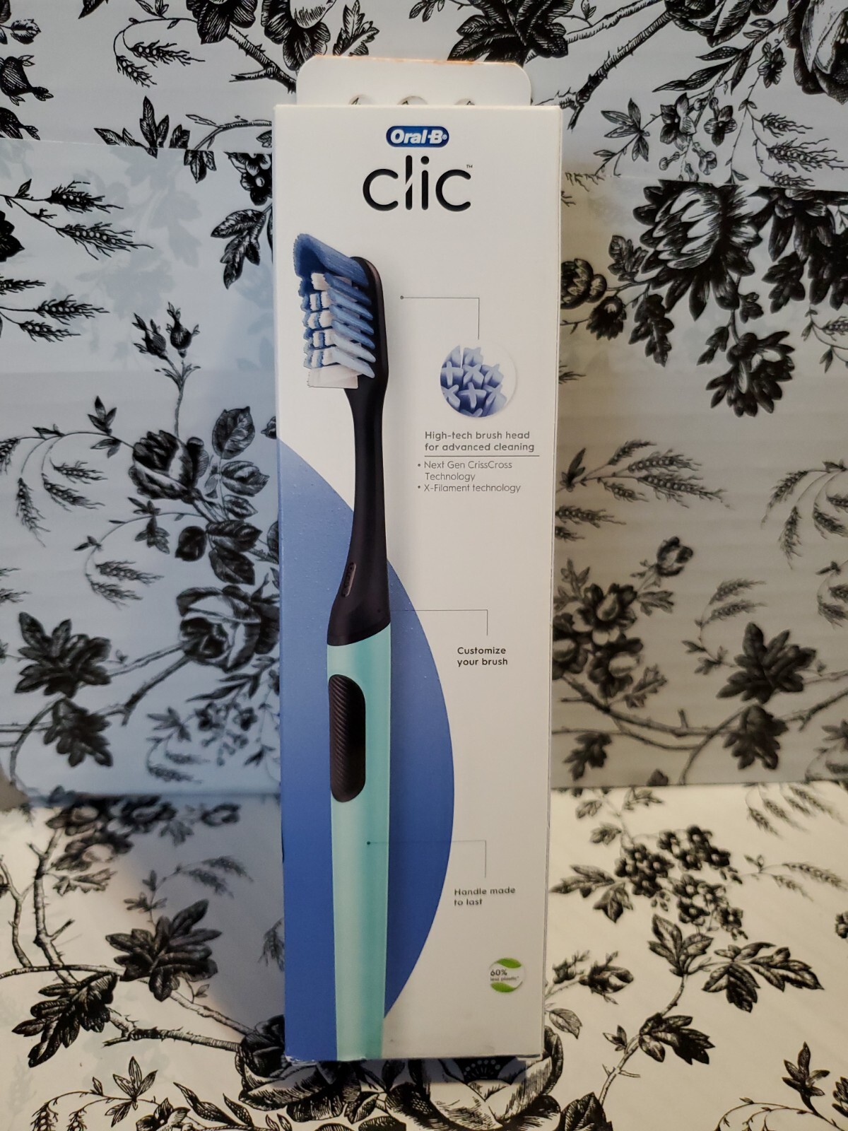 Oral-B Clic Manual Toothbrush CLICfit Mechanism Teal NEW | eBay