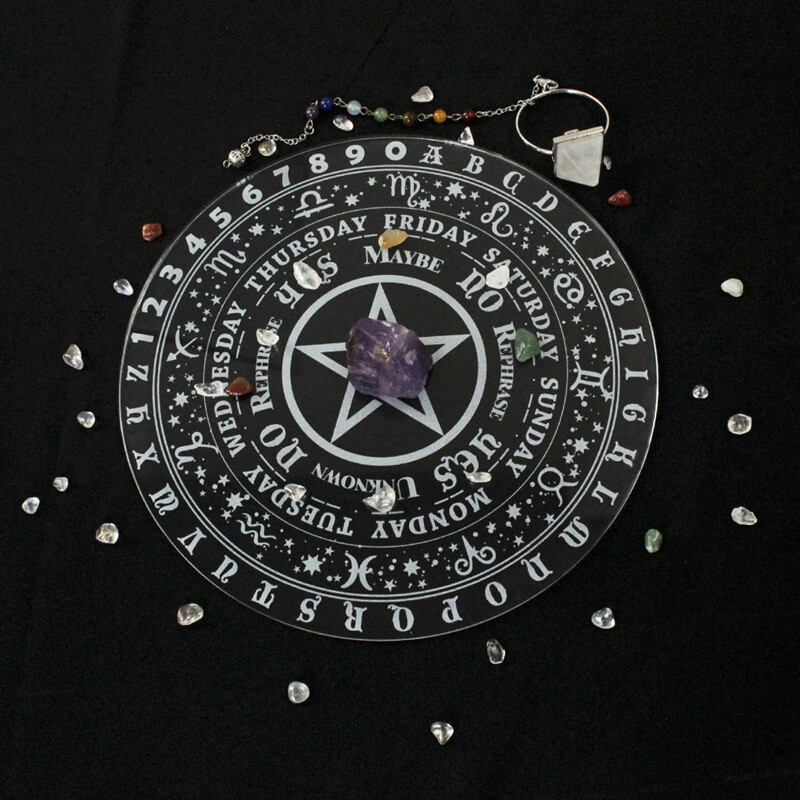 Table Pendulum Chart Tarot Wicca Pagan Altar Props Pentagram Acrylic ...