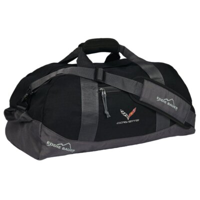 C7 Corvette Eddie Bauer Duffle Bag with Cross Flags Logo (Red) | eBay
