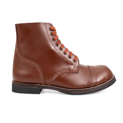 Authentic Reproduction WW2 US Army Service Shoes-Leather- Russet Brown ...