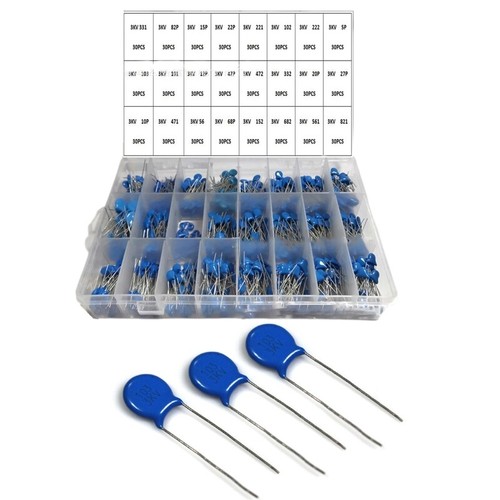 3KV 24 Kinds Ceramic Dielectric Capacitors Sample Package 5PF-821PF ...