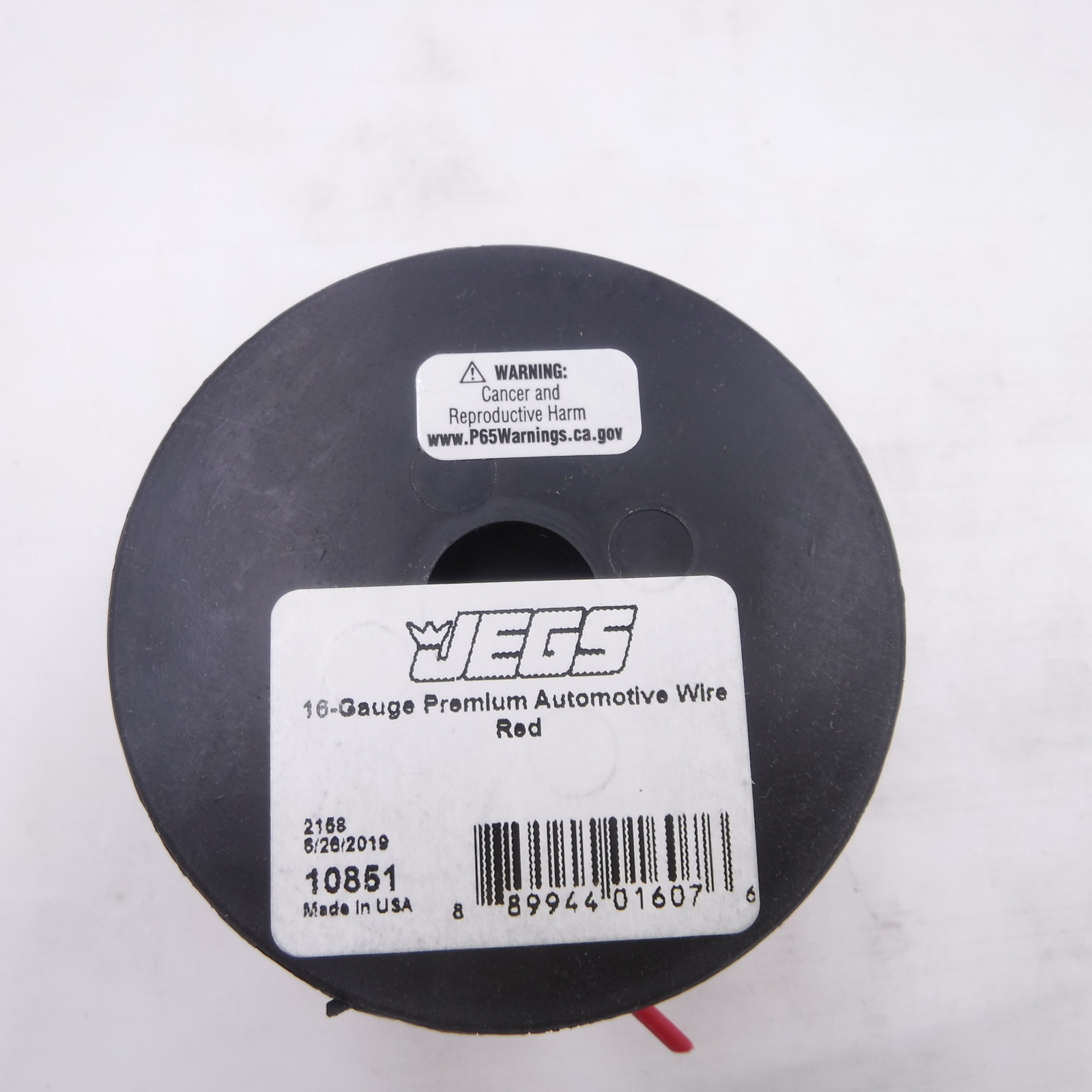 50' of Jegs 10851 16 Gauge Primary SXL Premium Automotive Wire Red | eBay