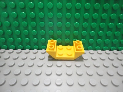 Lego 1 Yellow 4x2 Double Inverted brick block Slopes with cut out | eBay
