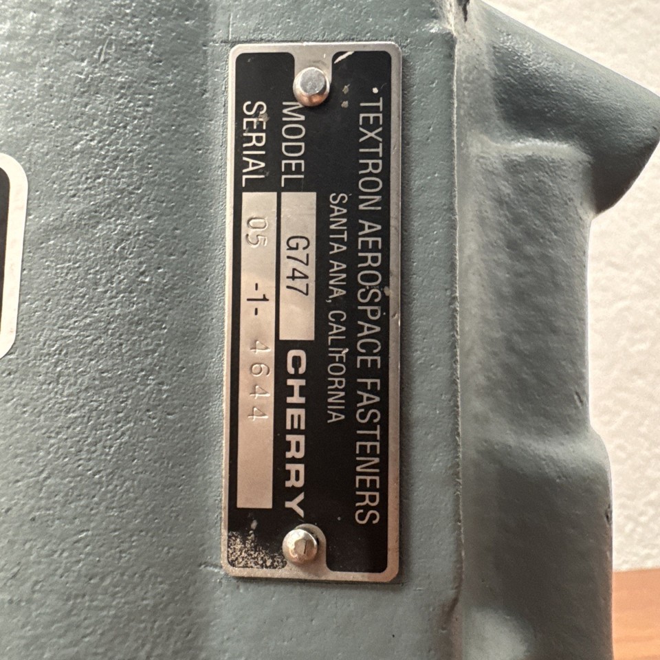 G747 CherryMax Riveter (Rivet Gun Only) Nose Assemblies heads Not ...