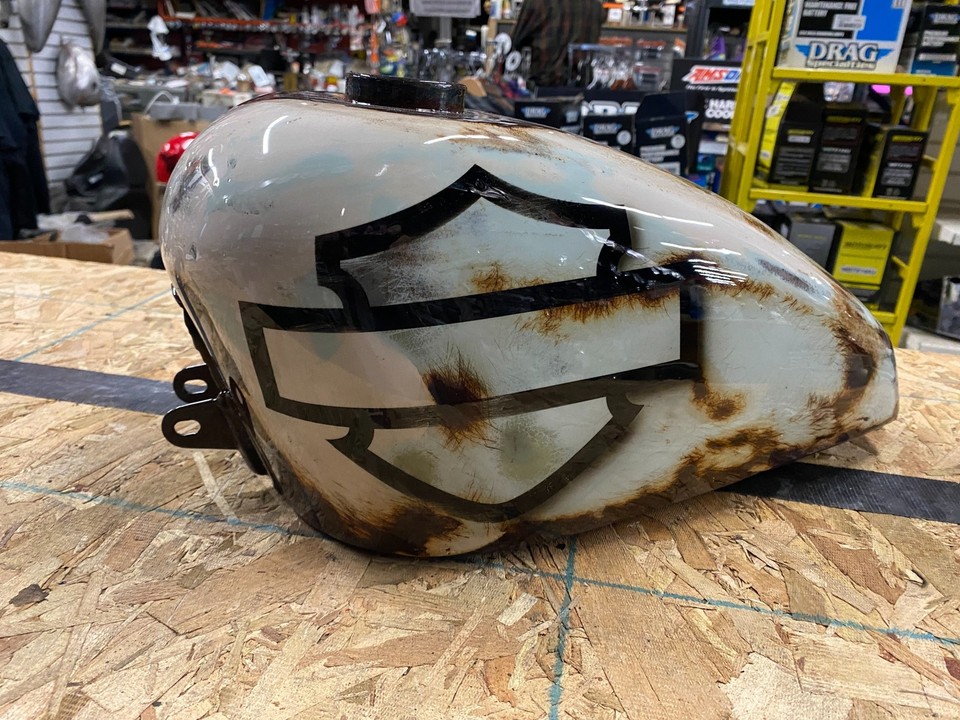 Custom Paint Gas Tank Peanut Ironhead Sportster Patina Chopper ...